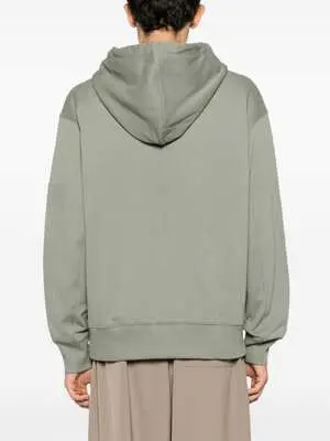 Y3 Zip-up Organic Cotton Hoodie - Green