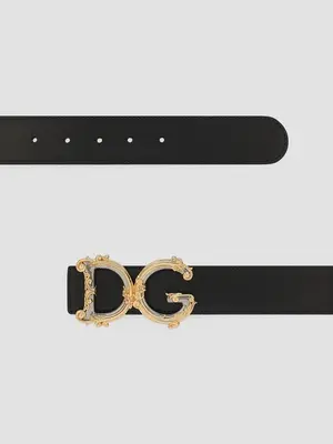 Dolce & Gabbana 50mm Dg Baroque Leather Belt