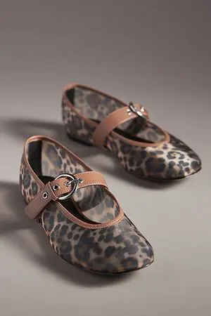 REFORMATION Bethany Flats - Leopard Mesh