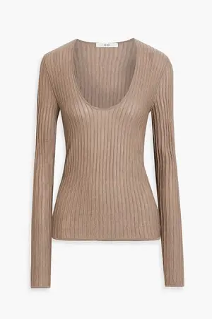 Co Ribbed Cashmere Sweater - Taupe
