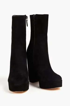 STUART WEITZMAN Suede Platform Ankle Boots