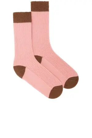Guest In Residence The Soft Socks Blush & Walnut