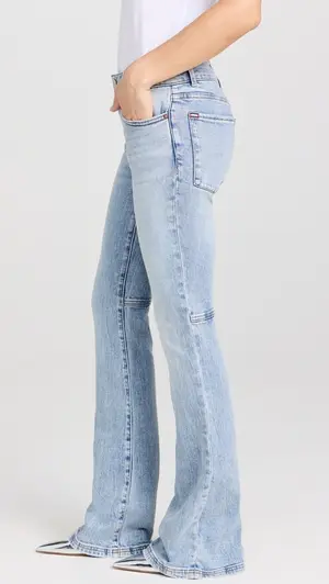 Alice + Olivia Stacey Low Rise Bell Jeans