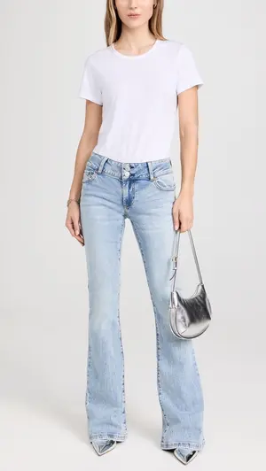 Alice + Olivia Stacey Low Rise Bell Jeans
