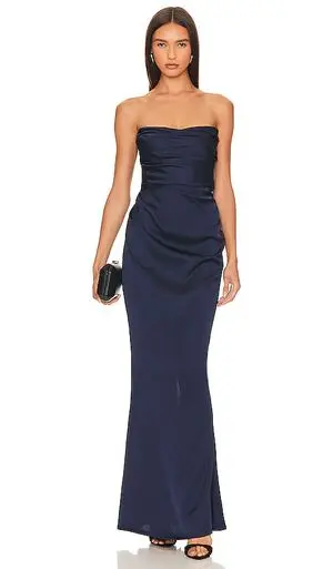 NOOKIE Emelie Strapless Gown - Navy