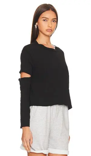 BOBI Elbow Cut Long Sleeve Top