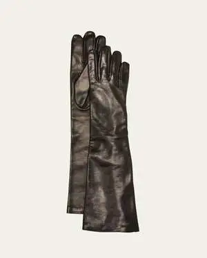 Jil Sander Patent Leather Gloves - Black | Editorialist