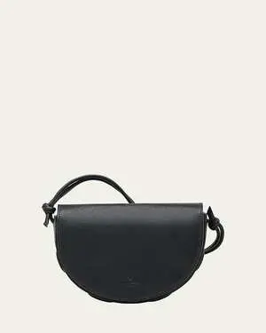 Il Bisonte Snodo Leather Crossbody Bag - Black