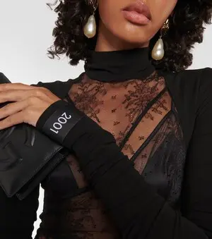 Dolce & Gabbana Chantilly Lace And Jersey Midi Dress