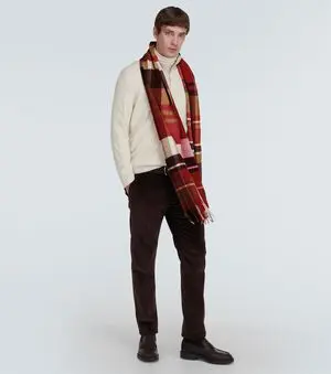Loro Piana Royal College Checked Cashmere Scarf