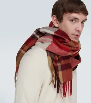 Loro Piana Royal College Checked Cashmere Scarf