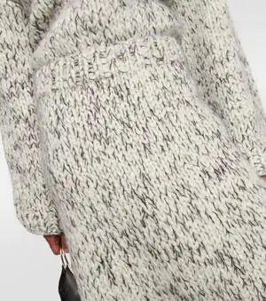 JOSEPH Wool-blend Midi Skirt