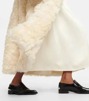 JIL SANDER Faux Fur Overcoat
