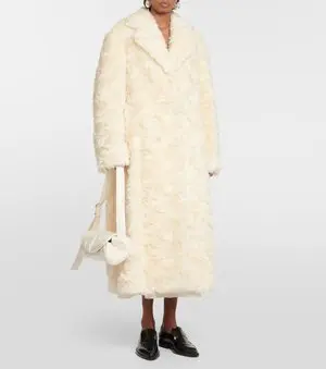 JIL SANDER Faux Fur Overcoat