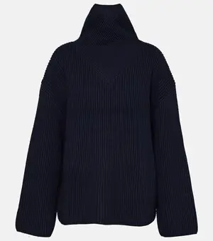 TOTEME Ribbed-knit Wool Turtleneck Sweater