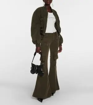 Blumarine Velvet Bomber Jacket - Green