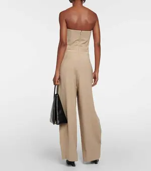 Ami Strapless Jumpsuit - Brown