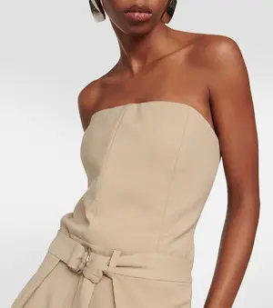 Ami Strapless Jumpsuit - Brown
