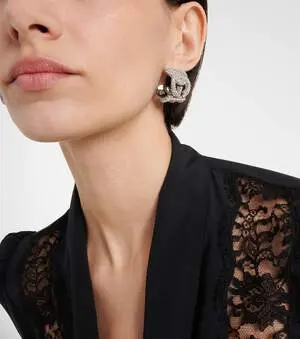 Dolce & Gabbana Dg Crystal-embellished Hoop Earrings