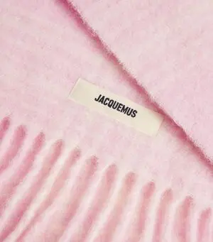 Jacquemus Check Carro Scarf In Pink - 30% Off | Editorialist