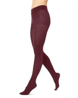 Hue Hue Super Opaque Control Top Tights Burgundy