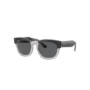 Ray-ban Mega Hawkeye Sunglasses Polarized 53-21 Dark Grey On Transparent Grey