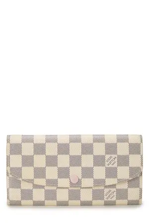 LOUIS VUITTON Damier Azur Emilie Wallet - Pink