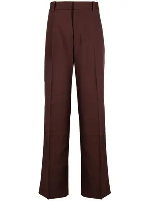 JIL SANDER Pressed-crease Tailored Trousers - Red