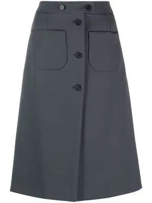 COURREGES A-line Midi Skirt
