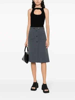 COURREGES A-line Midi Skirt