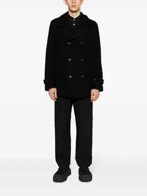 Comme Des Garçons Double-breasted Wool-blend Coat