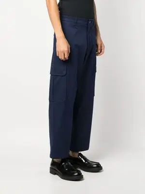 Moschino Logo Embroidered Cropped Trousers