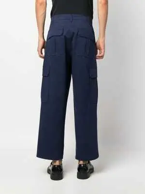 Moschino Logo Embroidered Cropped Trousers