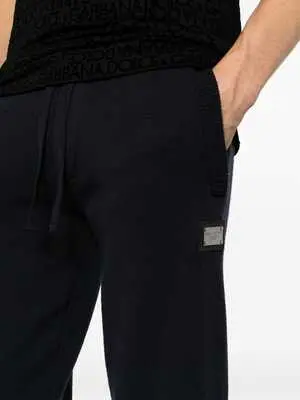 Dolce & Gabbana Logo-plaque Knitted Track Pants - Blue