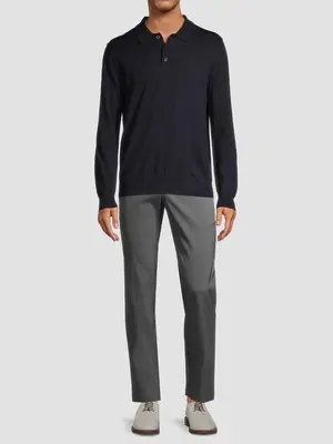 REISS Trafford Polo Sweater - Navy