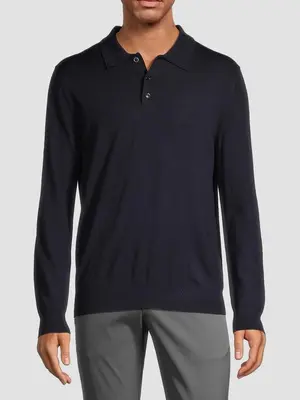 REISS Trafford Polo Sweater - Navy