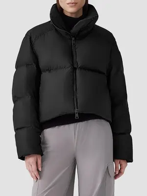 Canada Goose Garnet Crop Puffer Jacket - Black