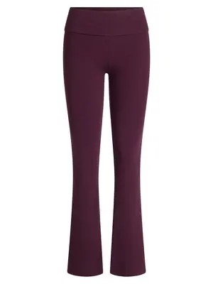SKIMS Cotton Jersey Foldover Pants - Currant