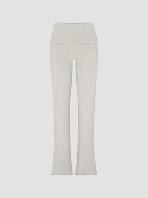 SKIMS Cotton Jersey Foldover Pants - Light Heather Grey