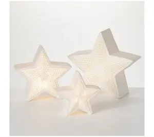 WHITEHURST The Company S/3 Ceramic Lighted Star S - One-color
