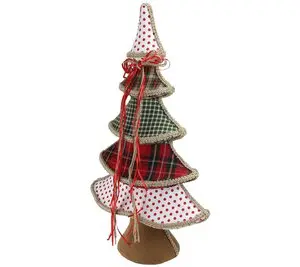 NORTHLIGHT 23' Red & Green Plaid & Polka Dot Tr E Decor - One-color
