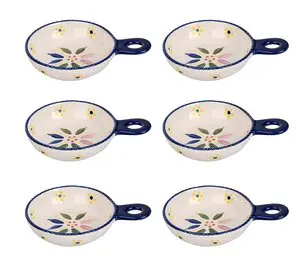 TEMP-TATIONS Old World Set Of 6 Skillet Shaped Dipping Bowls - One-color