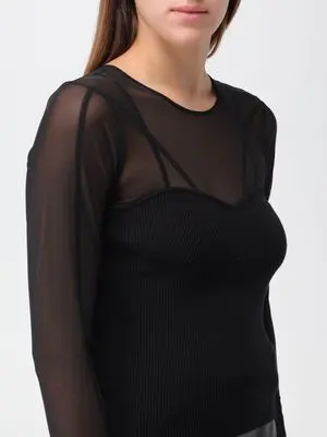 TWINSET Long Sleeve Sheer Top