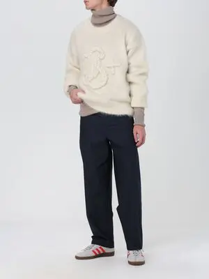 JIL SANDER Embellished Crew Neck Sweater - Orange