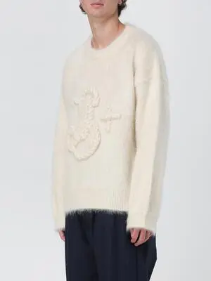 JIL SANDER Embellished Crew Neck Sweater - Orange