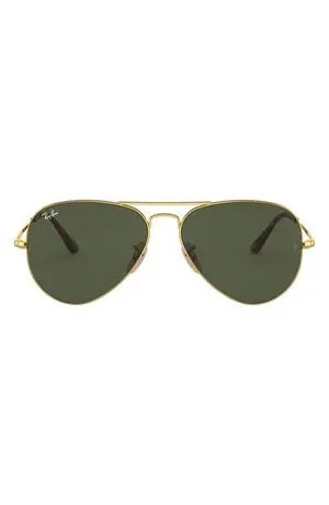 Ray-ban 62mm Oversized Aviator Everglasses - Green