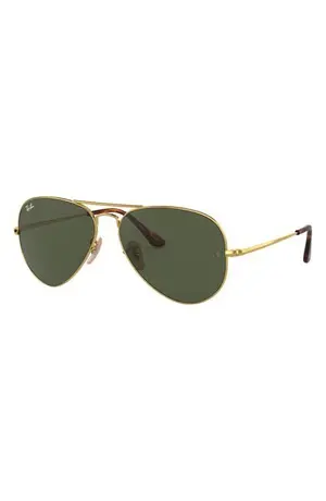 Ray-ban 62mm Oversized Aviator Everglasses - Green