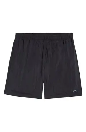 NOAH Core Logo Patch Swim Trunks - Navy