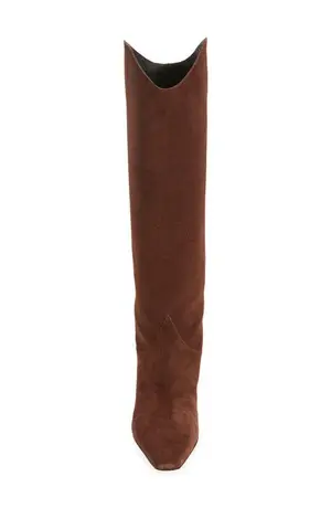 Staud Wally Western Boots - Mahogany