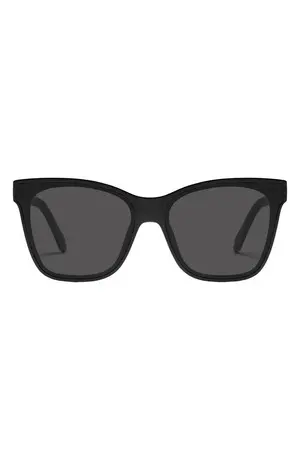 Quay After Party 51mm Square Sunglasses - Black/ Black